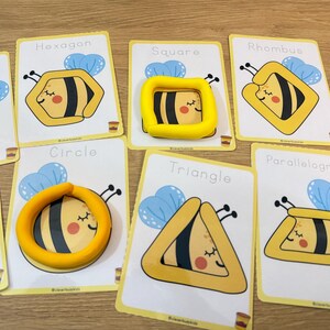 Bees Shapes Play Dough Mats, Summer Play Doh Activity, Preschool Fine ...
