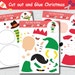 Christmas Cut Out and Glue, Holiday Paper Craft, Scissors Practice for ...