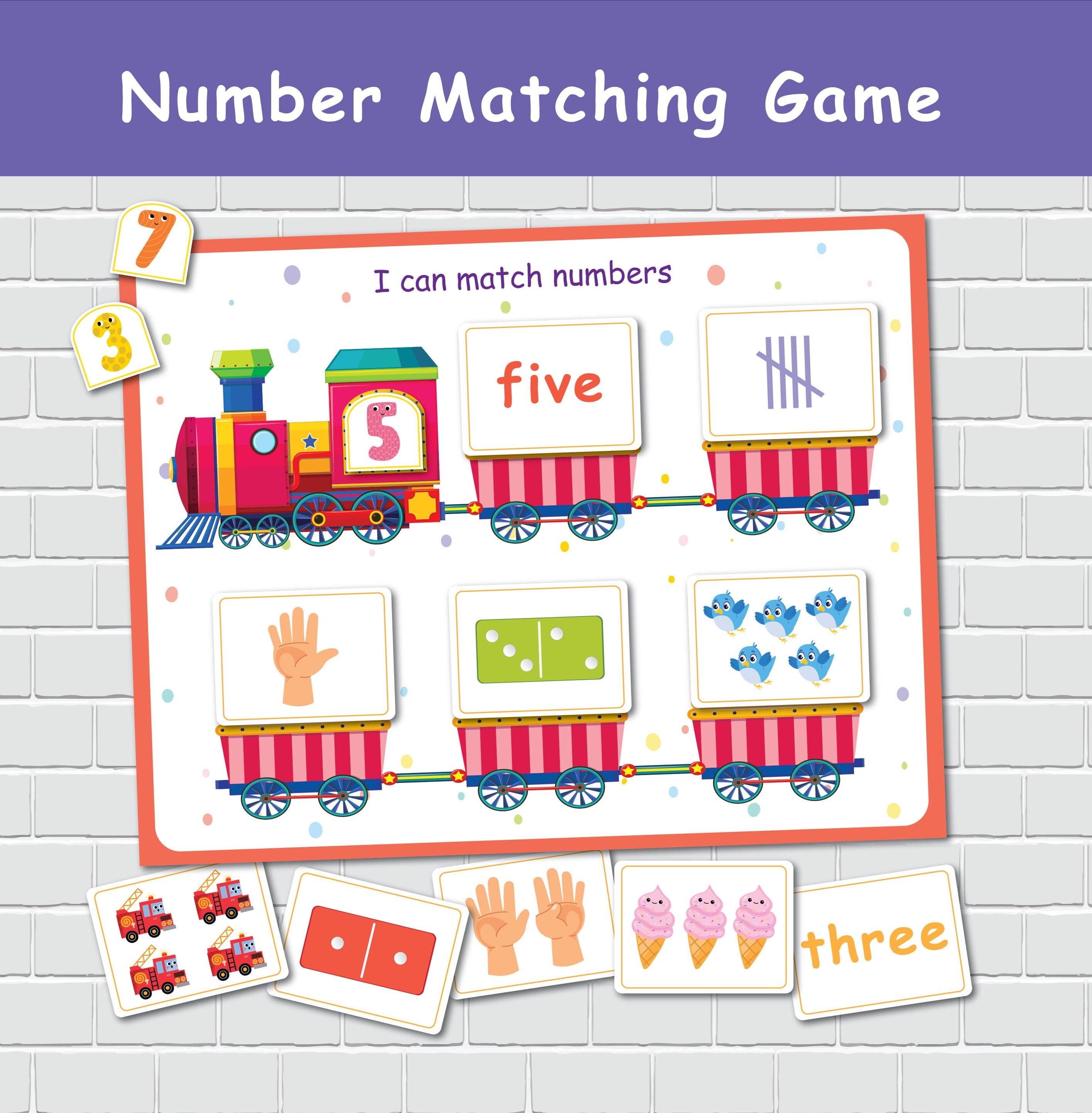 Train Numbers Matching Activity, Toddler Counting Activity, Preschool ...