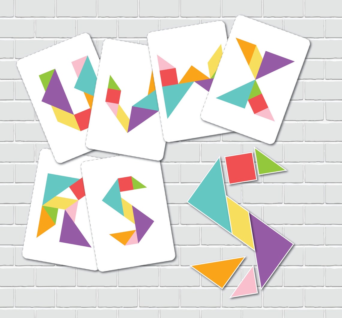 Alphabet Tangrams, ABC Puzzle for Preschool and Kindergarten ...