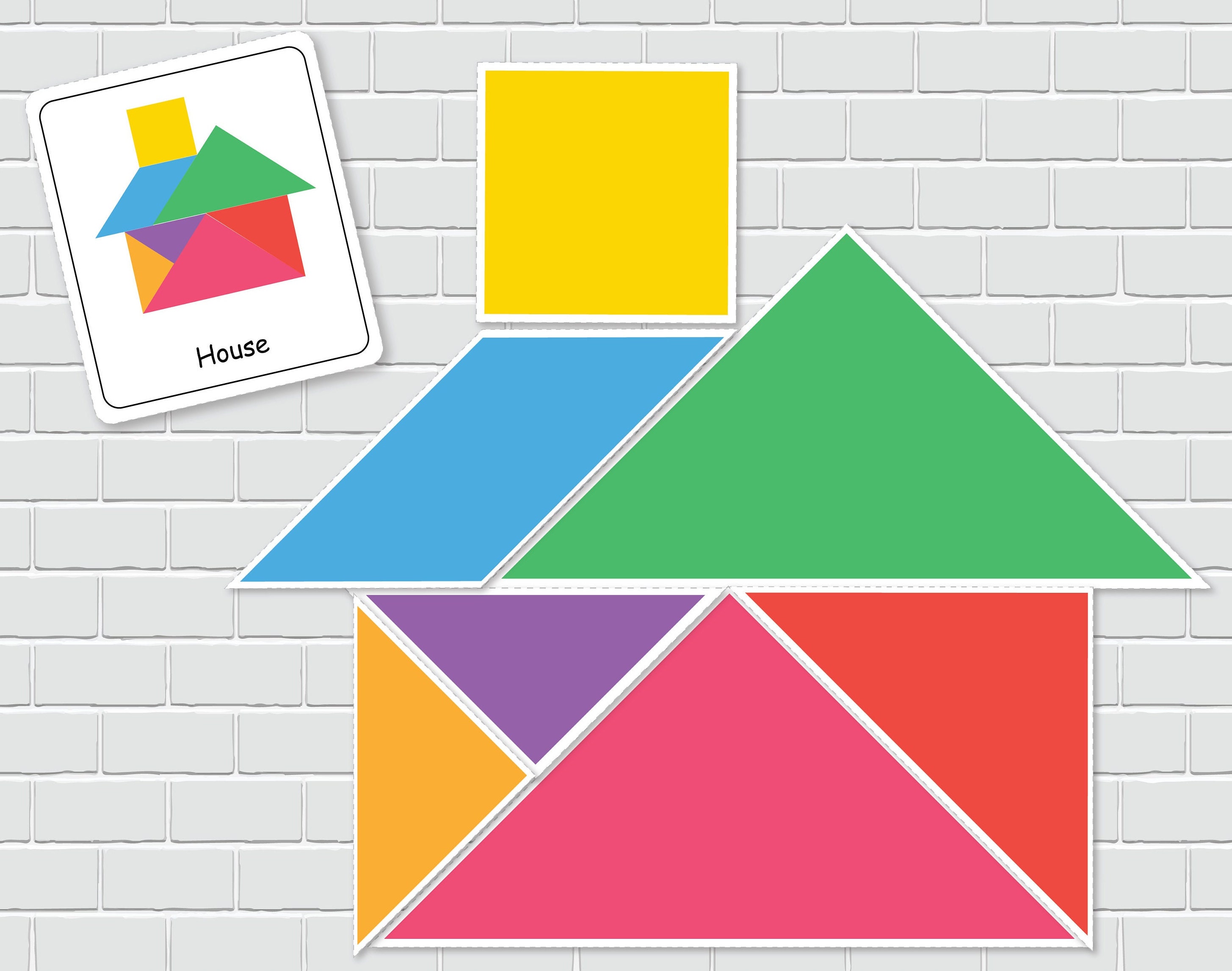 Printable Tangrams Puzzle Activity for Preschool and Kindergarten ...