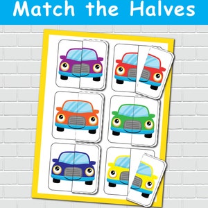 Cars Busy Book Kids Learning Binder Preschool Car Theme Quiet Book File ...