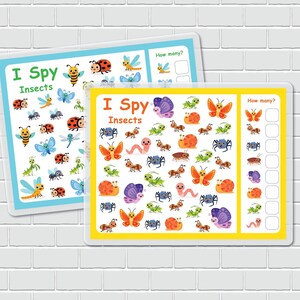 Insects I Spy Printable Activity for Kids, Look and Find Counting Game ...