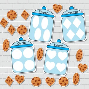 Cookie Jar Shapes Matching Game, Preschool Learning (digital Download ...