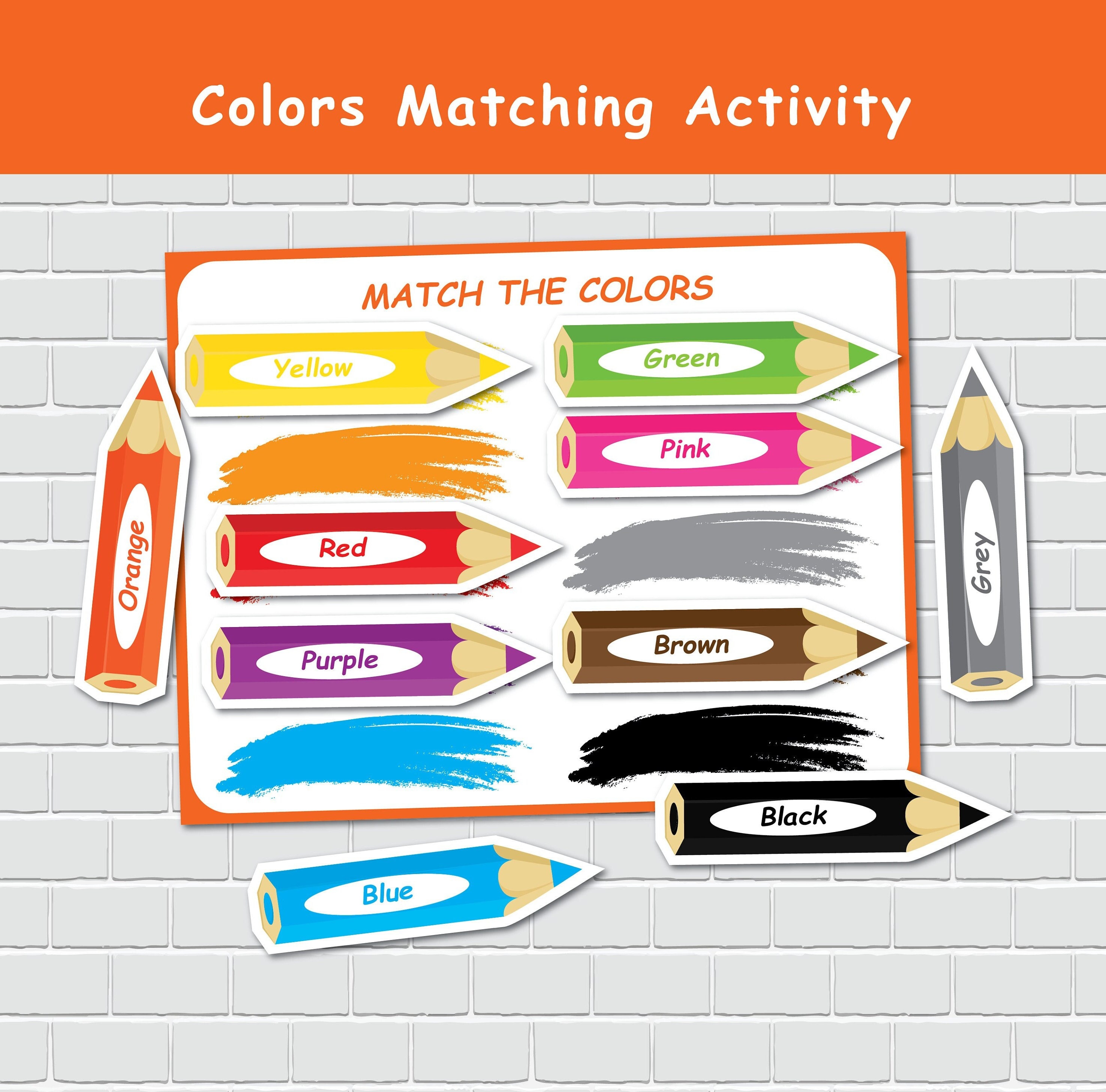 Colors Matching Activity: Toddler Learning Printable (digital Download ...