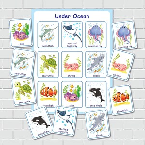 Ocean Animals Busy Book Pages, Matching Activity, Toddler Learning ...