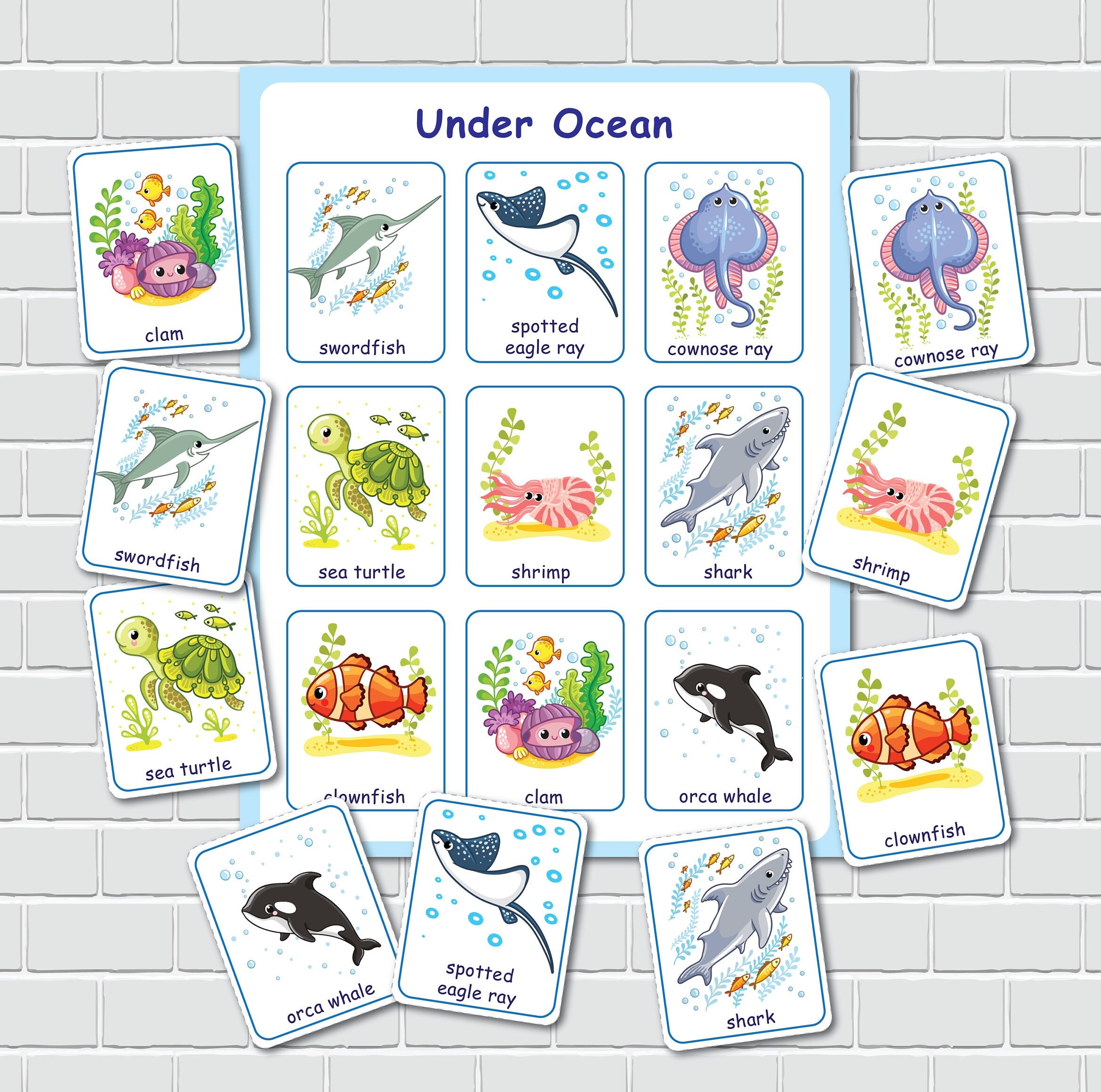 Ocean Animals Busy Book Pages Matching Activity Toddler - Etsy