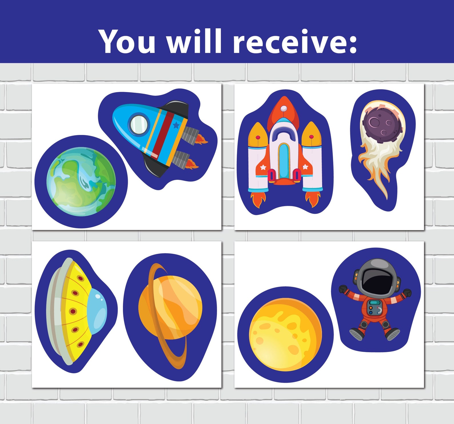 Space Lacing Cards, Preschool Fine Motor Skill Activity, Universe Theme ...