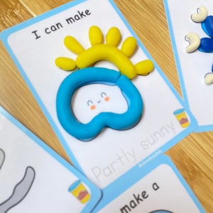 Weather Play Doh Mats, Printable Play Dough, Montessori Play Doh ...