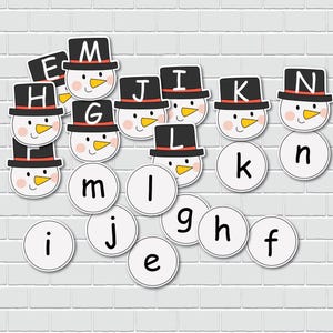 Snowman Alphabet Printable Activity for Kids, ABC Matching Activity ...