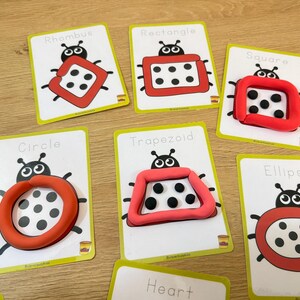 Ladybug Shapes Play Dough Mats, Summer Play Doh Activity, Preschool ...