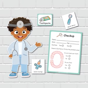 Dentist Dramatic Play, Dental Office Pretend Play, Printable Dramatic ...