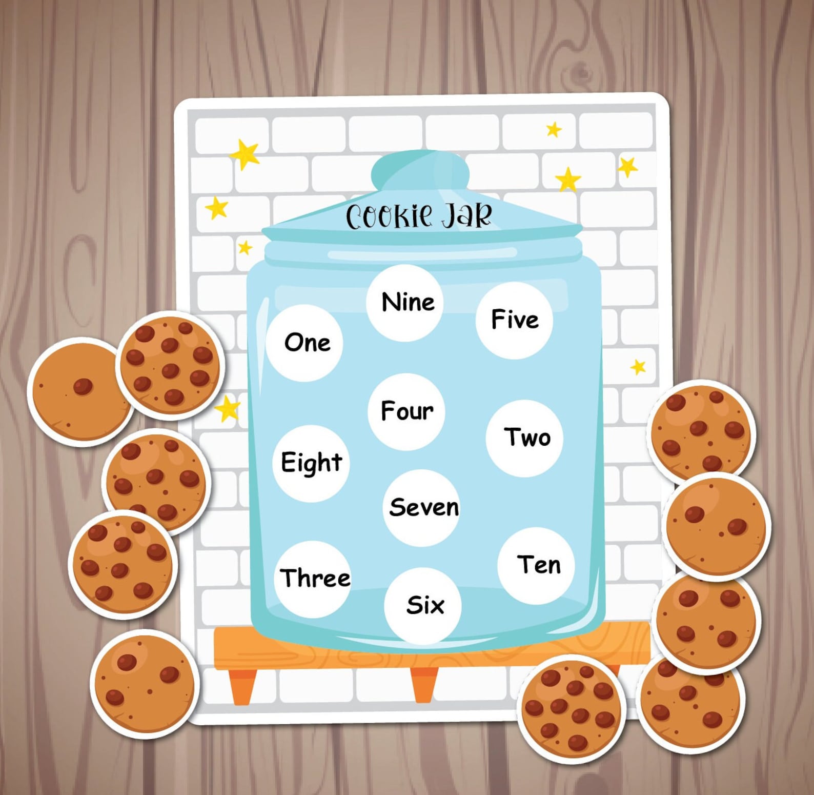 Cookie Jar Counting Activity, Matching Numbers 1-10 Count, Homeschool ...