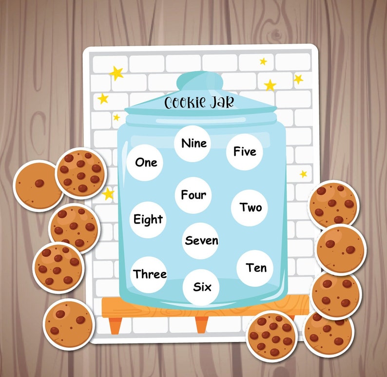 Cookie Jar Counting Activity, Matching Numbers 1-10 Count, Homeschool ...