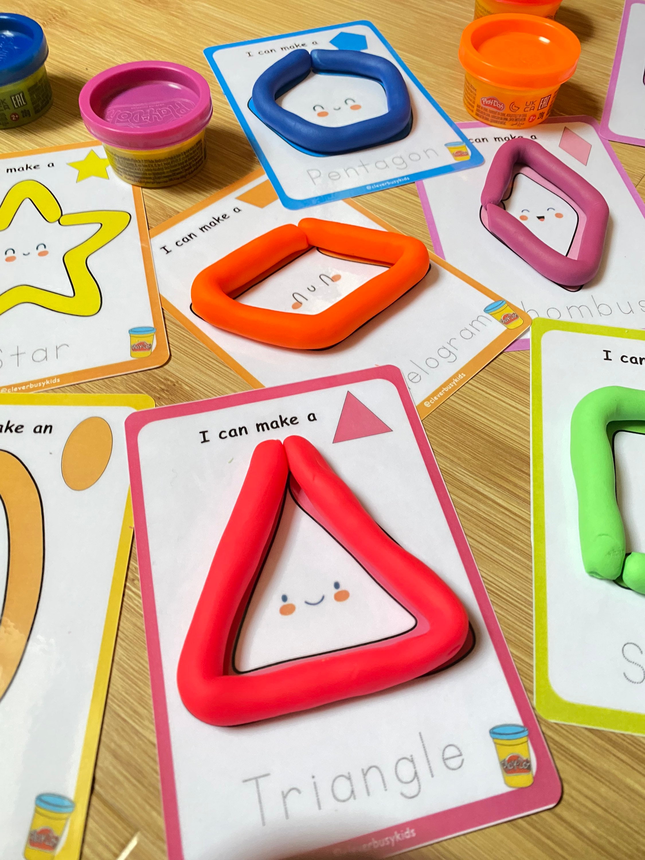Shapes Play Dough Mats Printable Montessori Play Doh - Etsy Canada