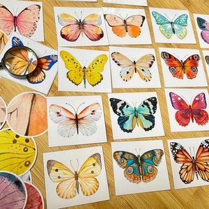 Butterfly Pattern Matching Cards, Montessori Materials, Preschool ...