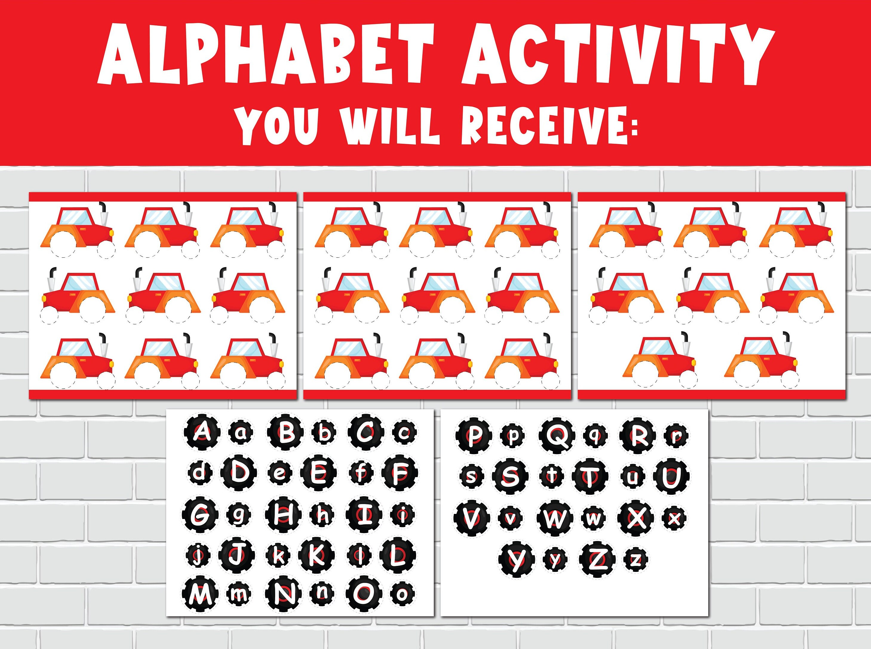 Alphabet Matching Printable Activity.letter Learning Toddler/preschool ...