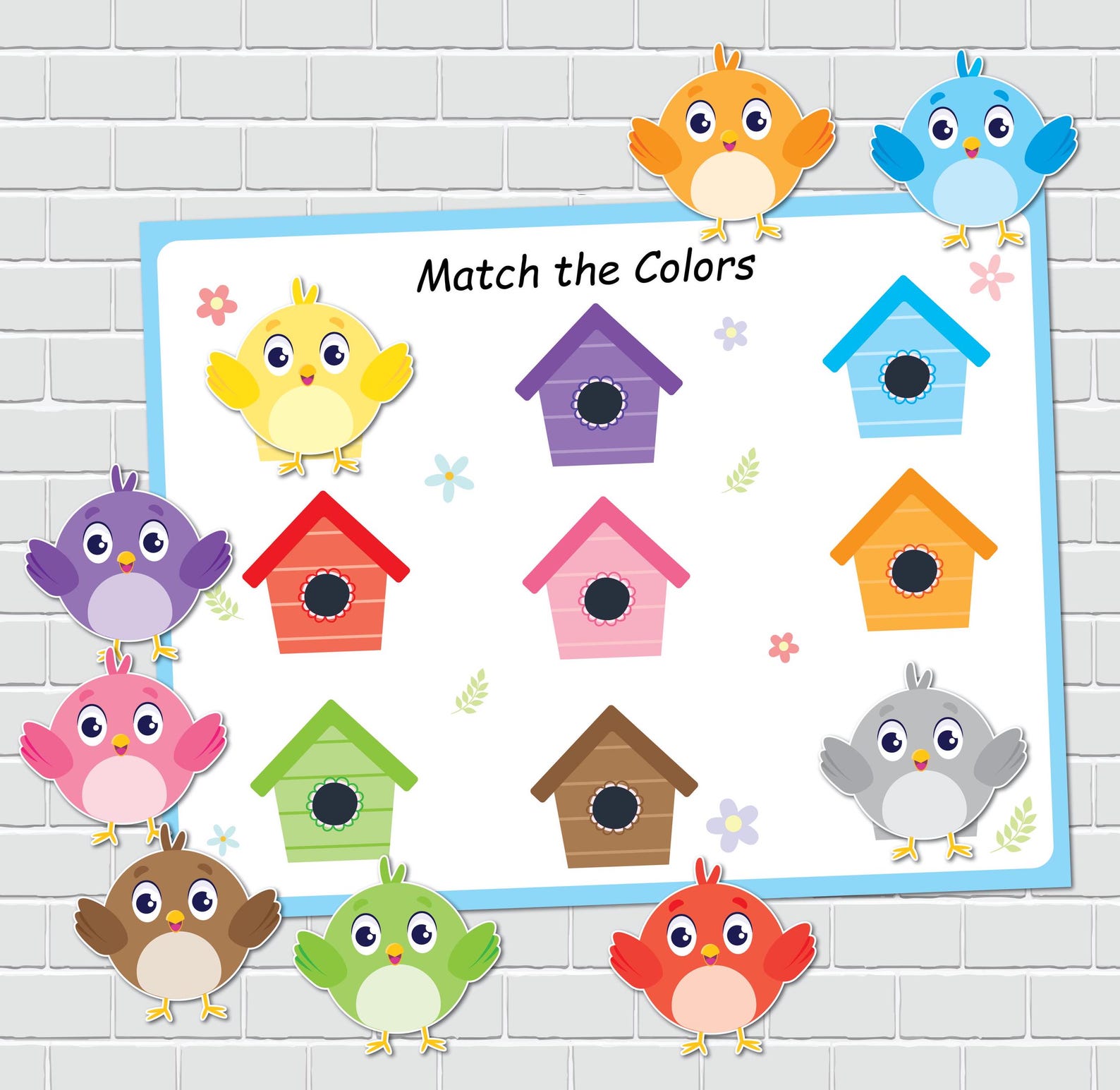 Birds Color Matching Activity, Color Printables, Toddler Busy Book ...