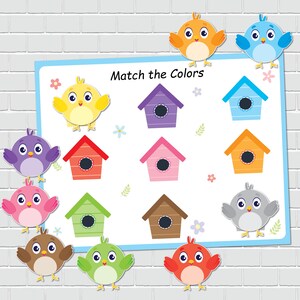 Birds Color Matching Activity, Color Printables, Toddler Busy Book ...