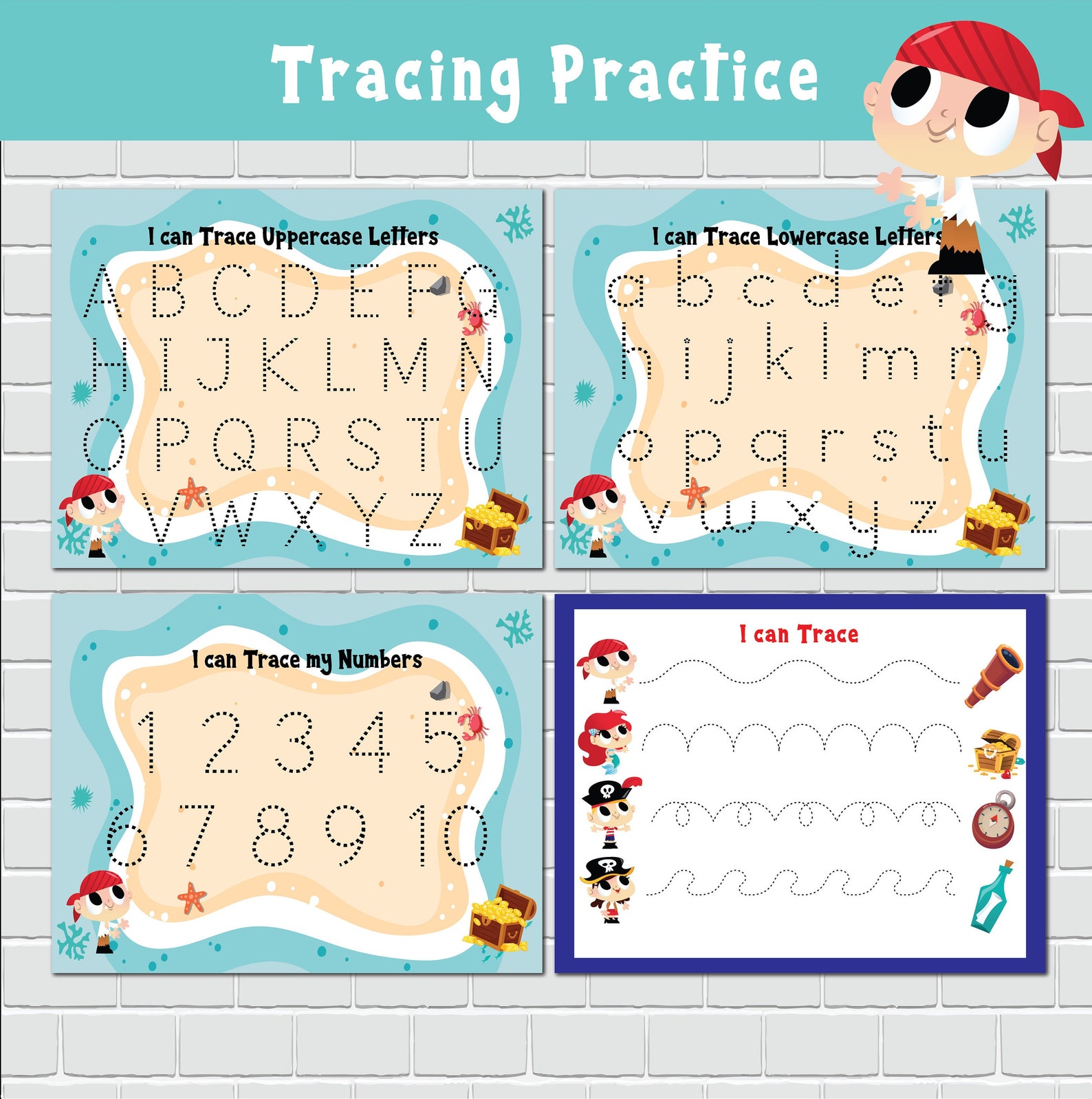 Pirates Busy Book Preschool Learning Binder Toddler Quiet Book - Etsy