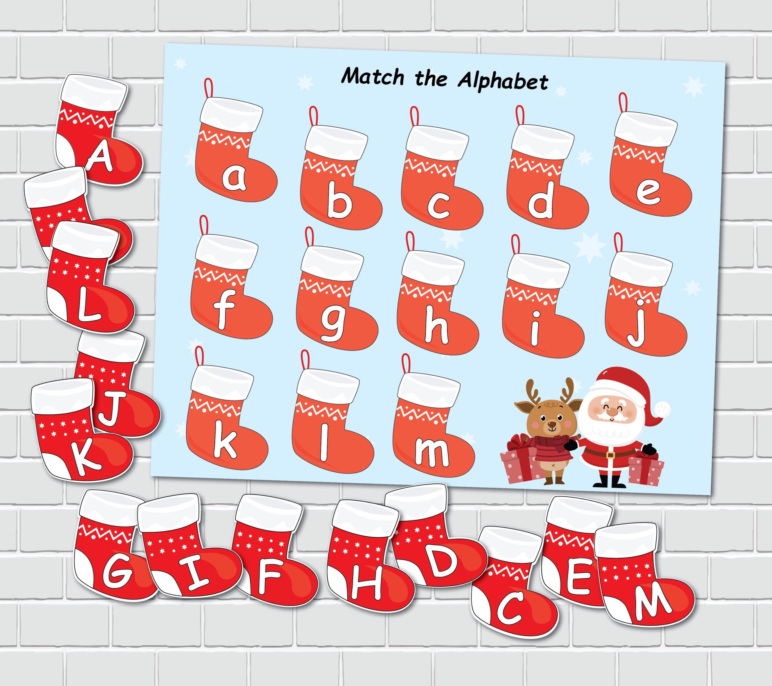 Alphabet Matching Game, Christmas Theme Printable ABC Activities ...