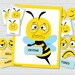 Bee Emotions and Feelings Matching Game, Printable Activity for Kids ...