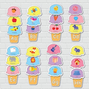 Ice Cream Alphabet Matching Activity. ABC Busy Book. Learning ...