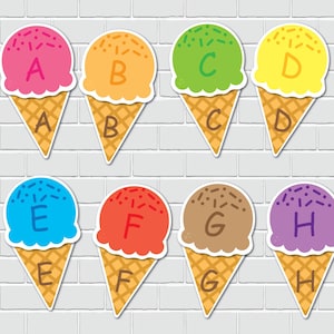 Ice Cream Alphabet Matching Activity. Toddler Printable ABC Learning ...