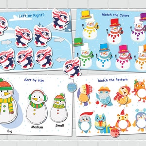 Winter Busy Book, Preschool Quiet Book, Printable Activities, Toddler ...