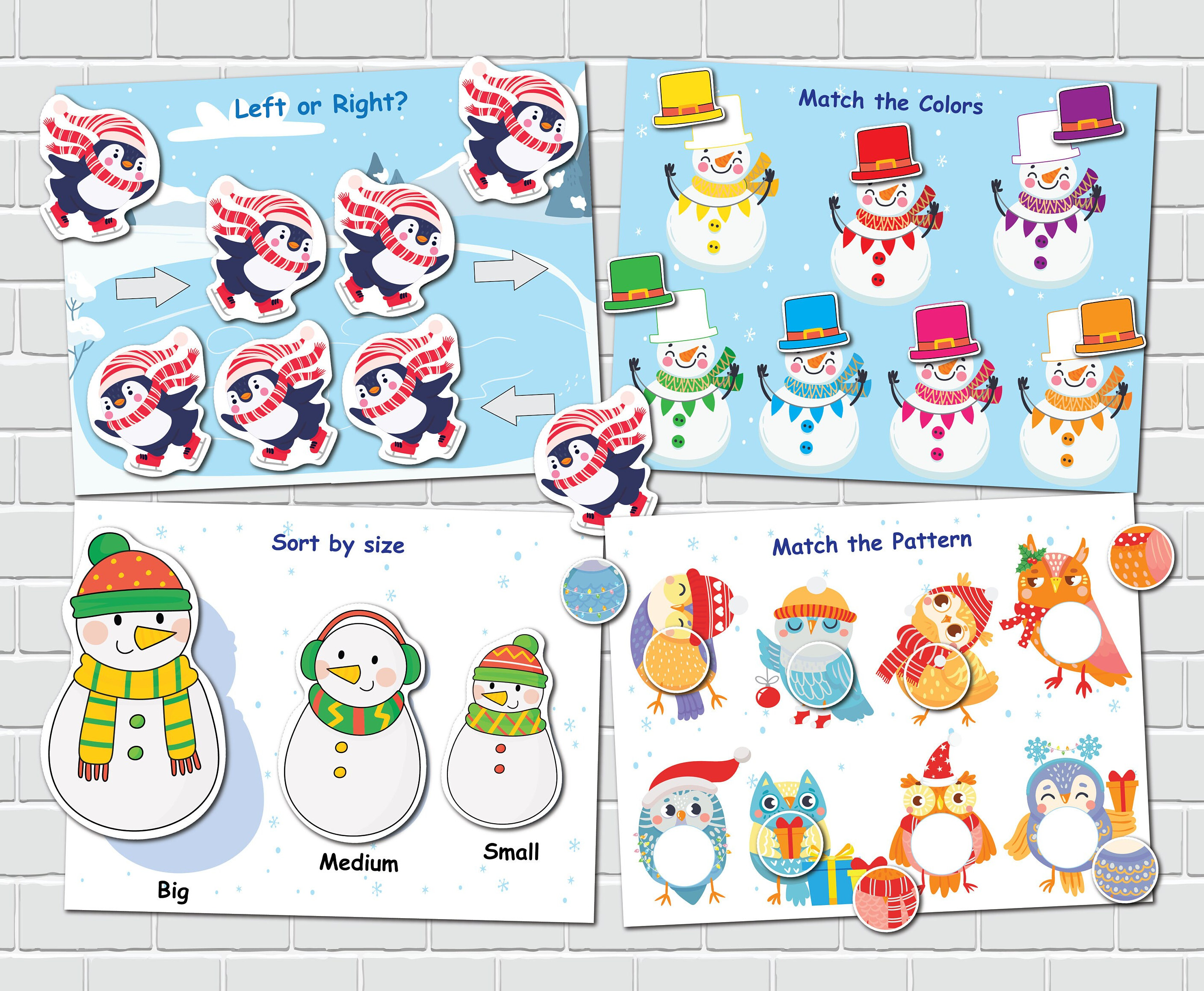 Winter Busy Book, Preschool Quiet Book, Printable Activities, Toddler ...