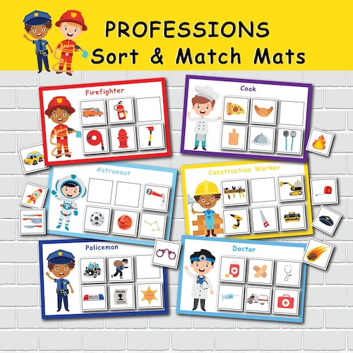 Community Helpers Dress up Preschool Printable Worksheets - Etsy Canada