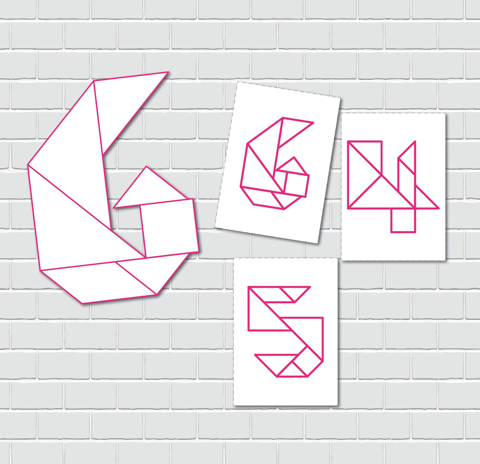 Tangram Numbers, Logic Puzzle for Preschool and Kindergarten ...