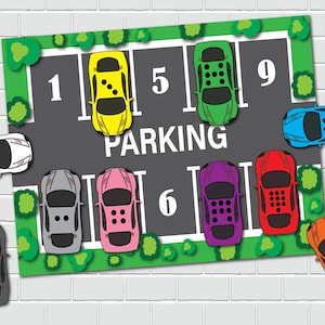 Parking Cars Busy Book Pages Toddler Learning Binder Preschool Matching ...