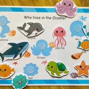 Animals of the World Busy Book Pages for Kids. Toddler Learning Binder ...