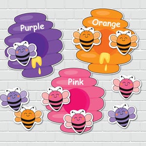 Bees and Beehive Color Matching Activity for Kids, Summer Busy Book ...