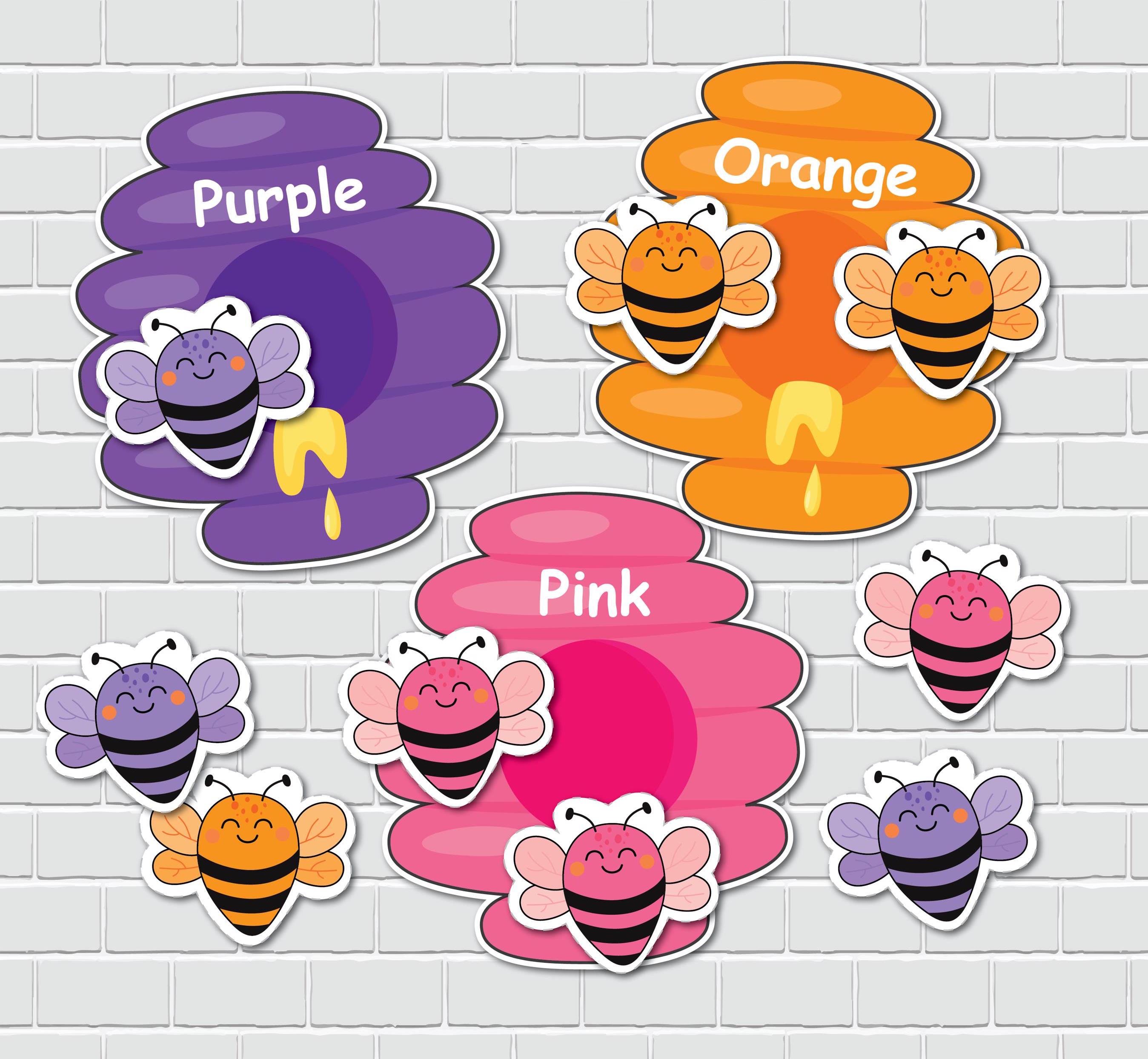 Bees and Beehive Color Matching Activity for Kids, Summer Busy Book ...