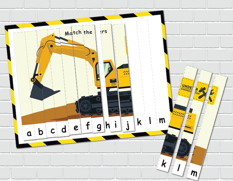 Construction Theme Alphabet Activities Preschool Learning - Etsy