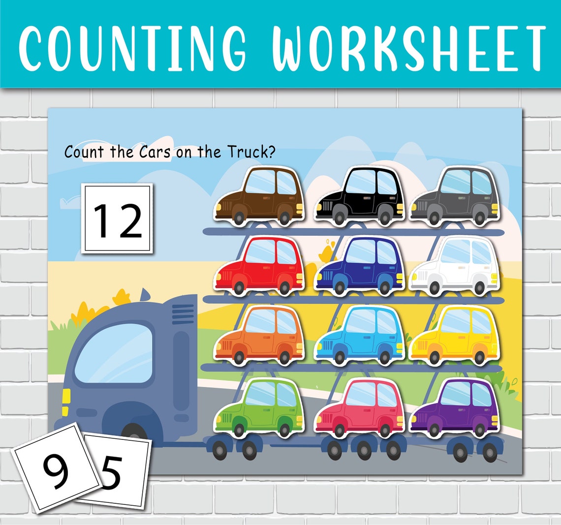 Toddler Busy Book Page Car Theme Activity Preschool Counting - Etsy