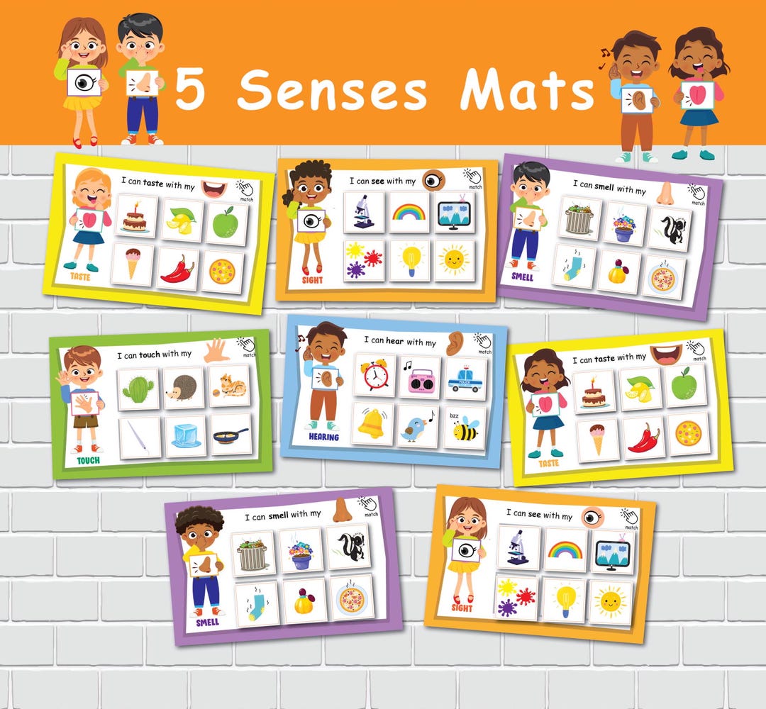 Five Senses Sorting Mats, Printable Activity, 5 Senses Sorting ...