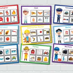 Community Helpers Preschool Sorting Mats. Professions Printable ...