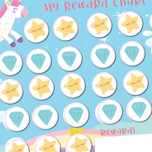 Unicorn Reward Chart, Kids Behavior Chart, Unicorn Chore Chart, Unicorn ...