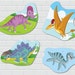 Dinosaurs Lacing Cards, Preschool Fine Motor Skills Activity, Toddler ...