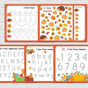 Fall Busy Book, Autumn Quiet Book, Toddler Learning Binder, Preschool ...