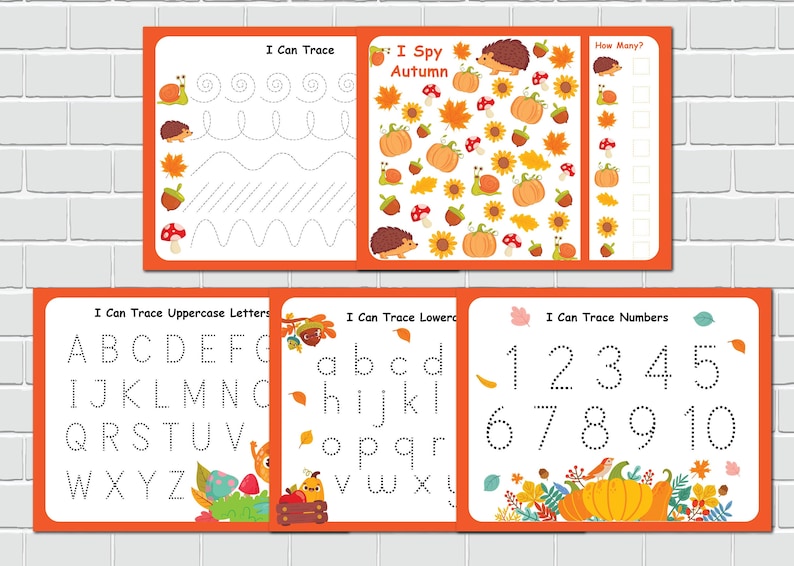 Fall Busy Book Autumn Quiet Book Toddler Learning Binder - Etsy