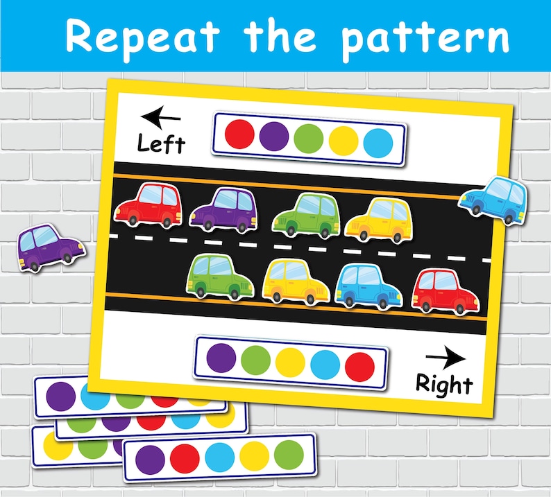 Preschool Pattern Activity Toddler Busy Book Page Learning Binder ...