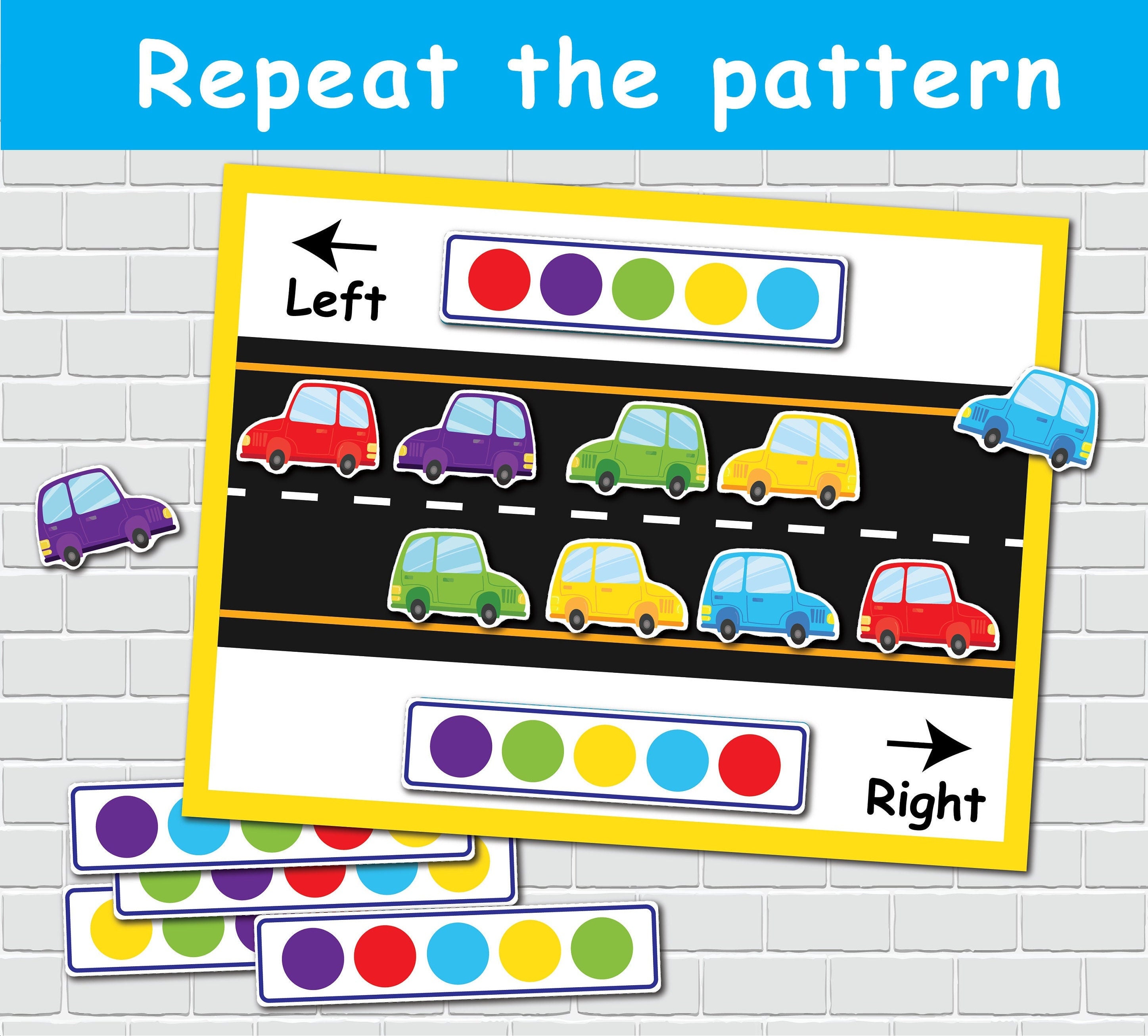 Preschool Pattern Activity Toddler Busy Book Page Learning Binder ...