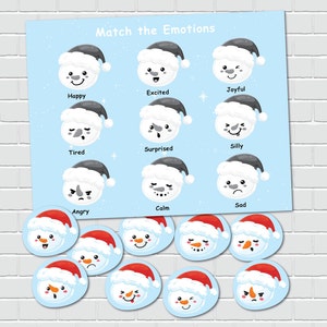 Snowman Emotions Activity for Kids, Preschool Printables, Toddler ...