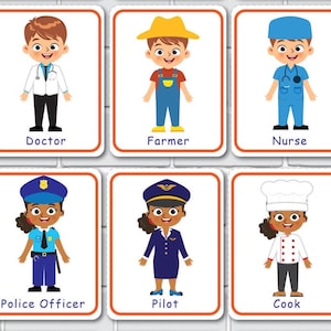 Community Helpers Dress up Preschool Printable Worksheets Professions ...