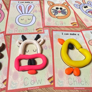 Farm Animals Play Doh Mats, Printable Play Dough, Montessori Play Doh ...