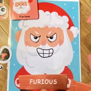 Santa Emotions and Feelings Activity for Kids, Christmas Busy Book ...